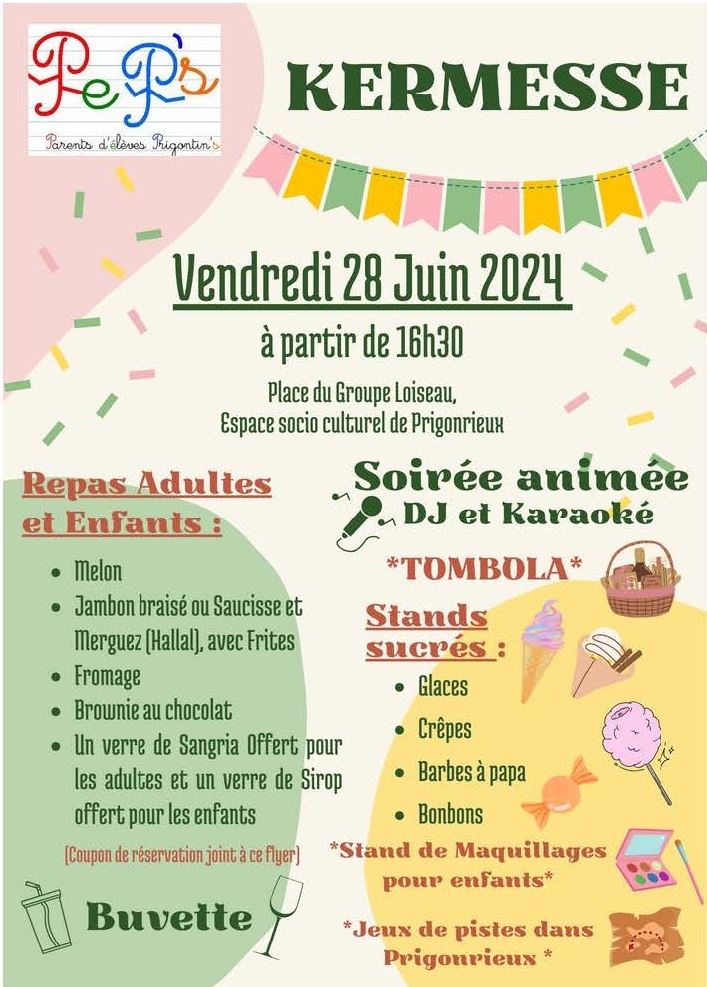 Kermesse de l'école du centre ville | Prigonrieux (Dordogne) | Site ...